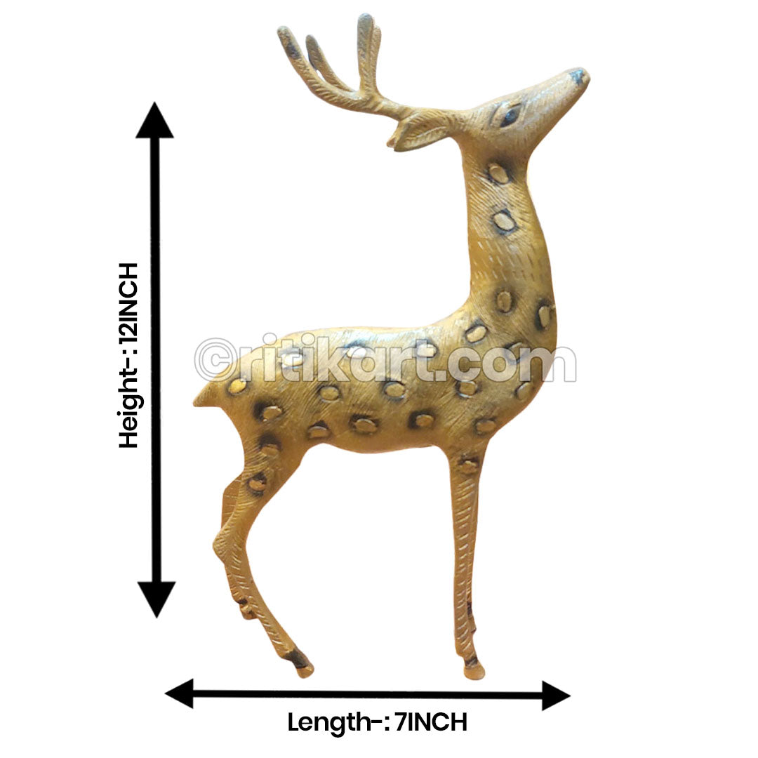 Buy Online Brass Handcrafted Decorative Dear Statue- Ritikart