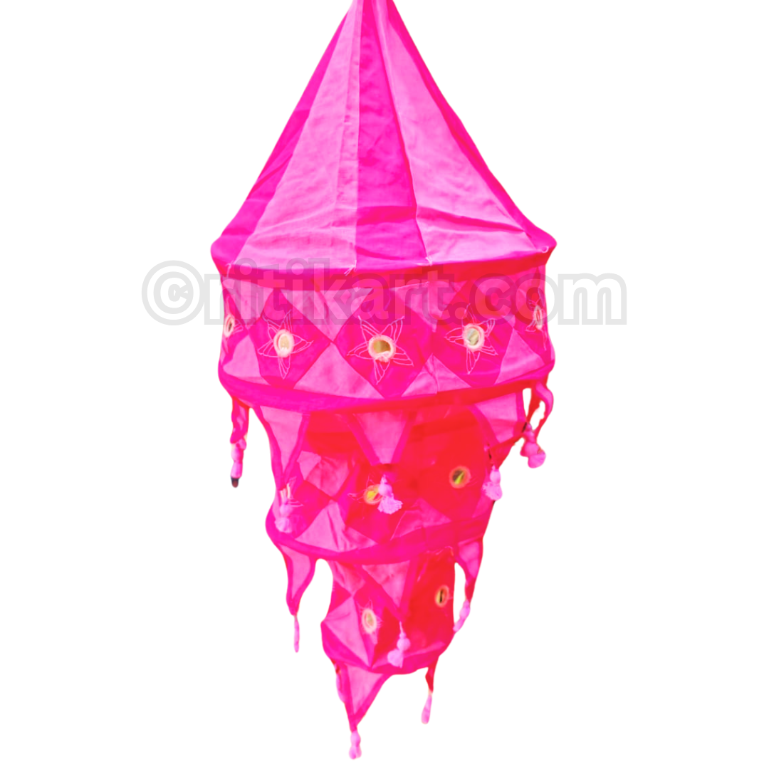 Light & Dark Pink Pipili Lampshade Applique - 3 steps