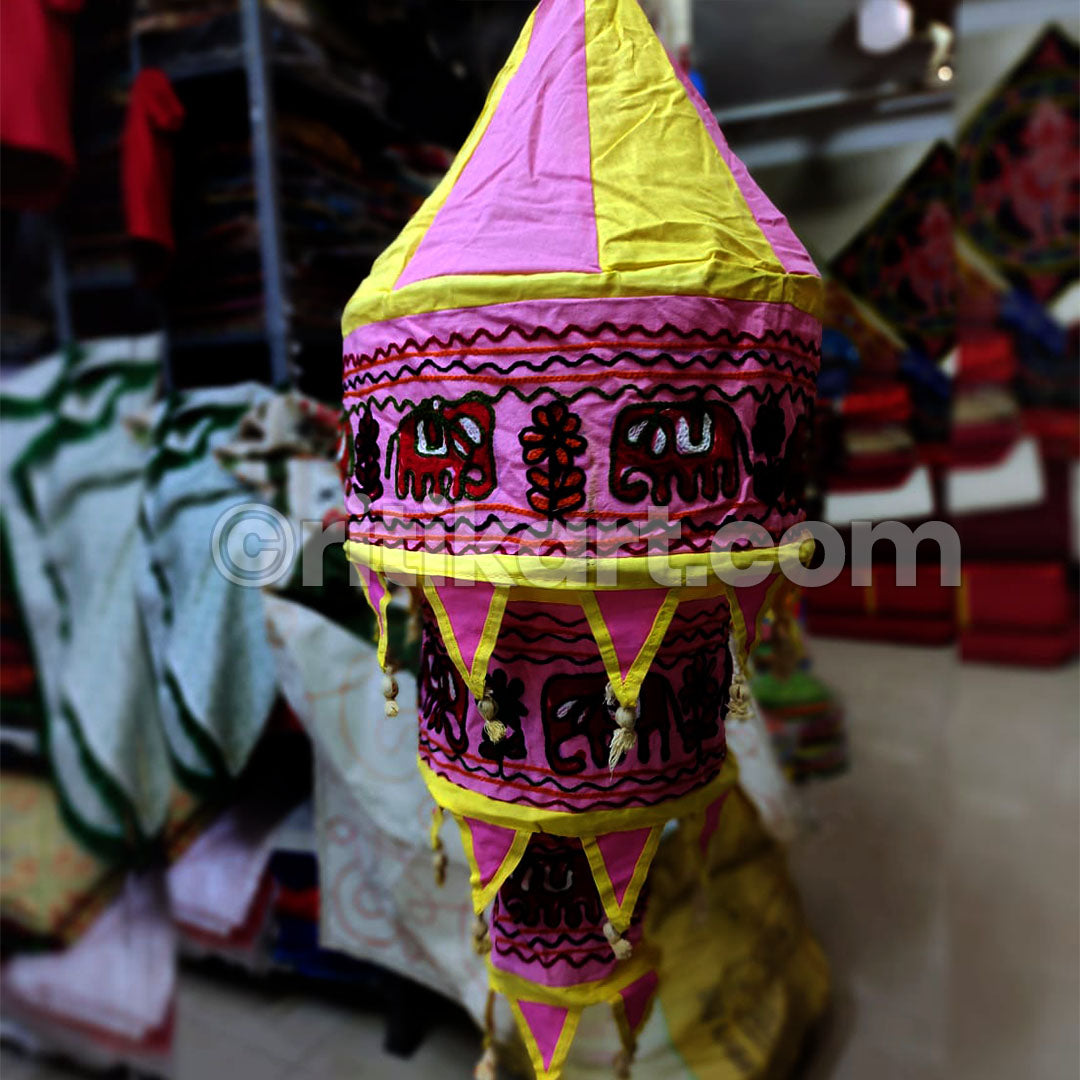 Pipili Lampshade Flower & Elephant Design 3-Step – Traditional Art