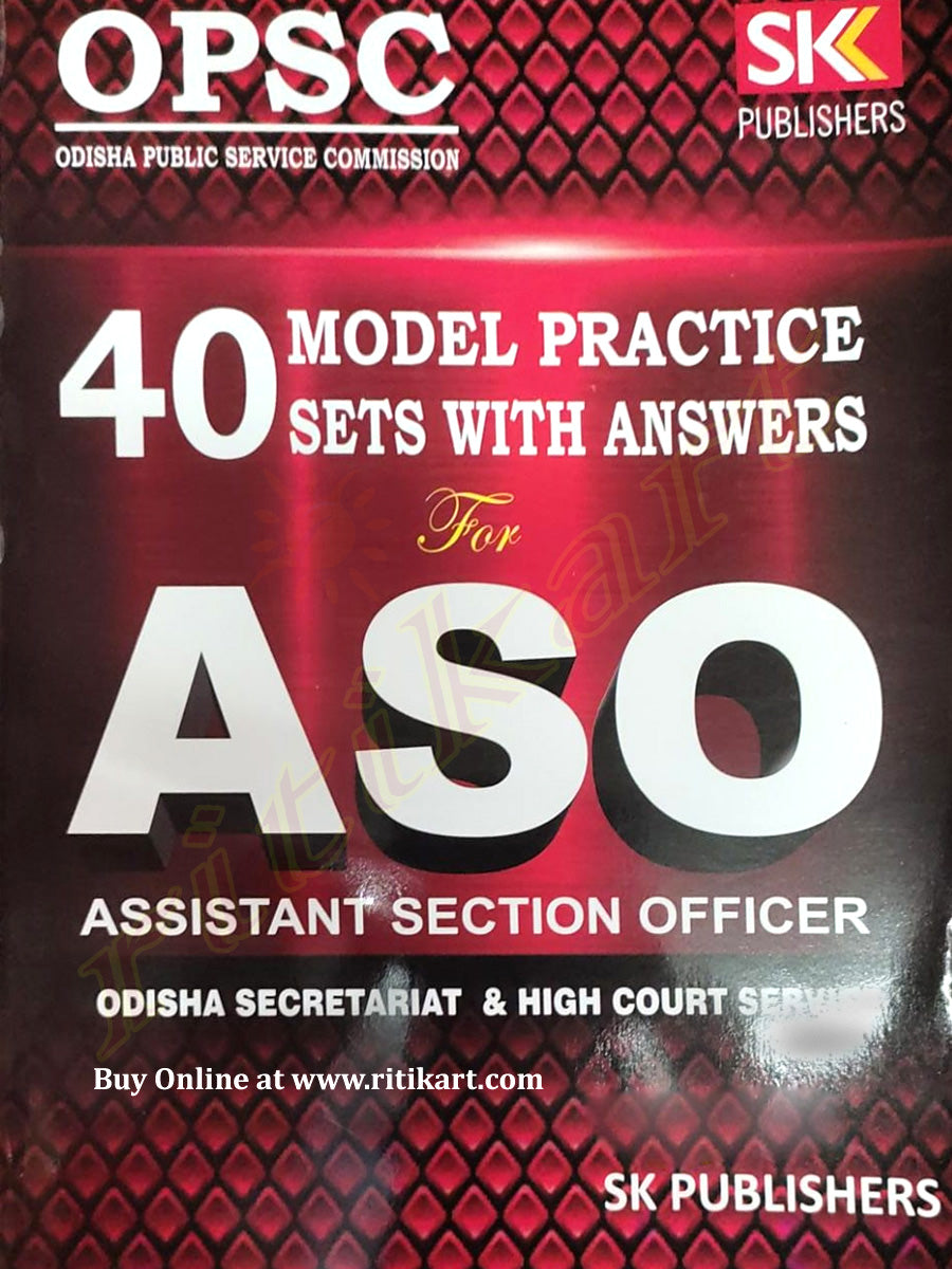 Buy 40 Model Practice Sets for OPSC ASO Recruitment 2022- Ritikart