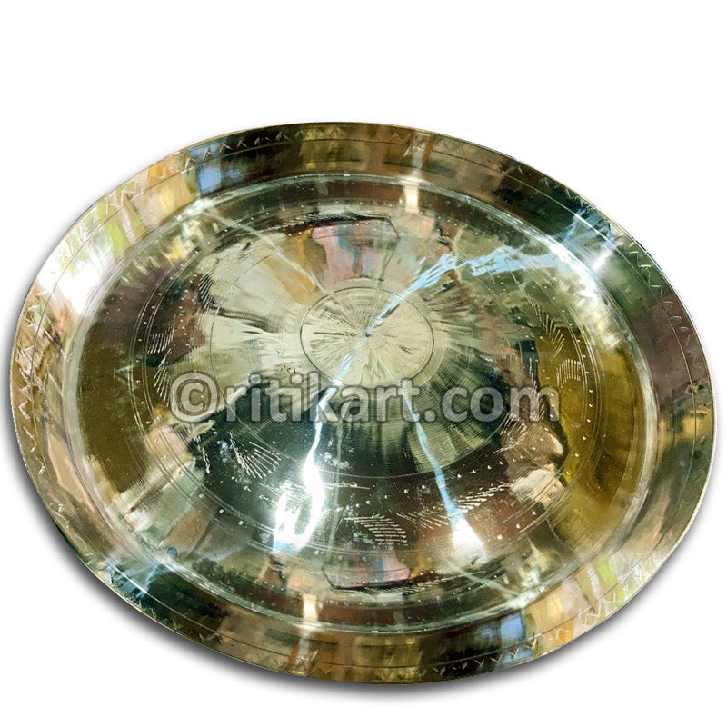 Shop Online Odisha kansa Utensils Thali 14inch from Balakati-ritikart