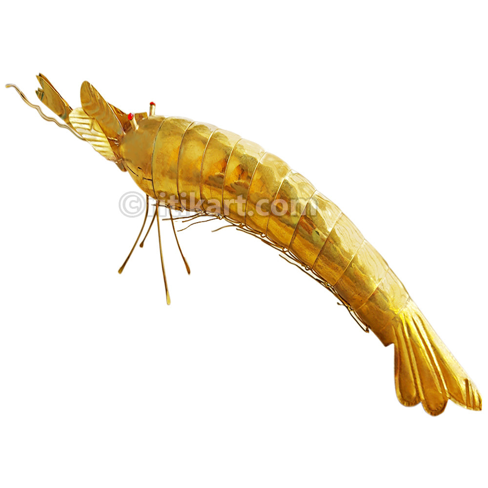 Buy Online Handmade Bellaguntha Brass Prawn 11 inch - Ritikart