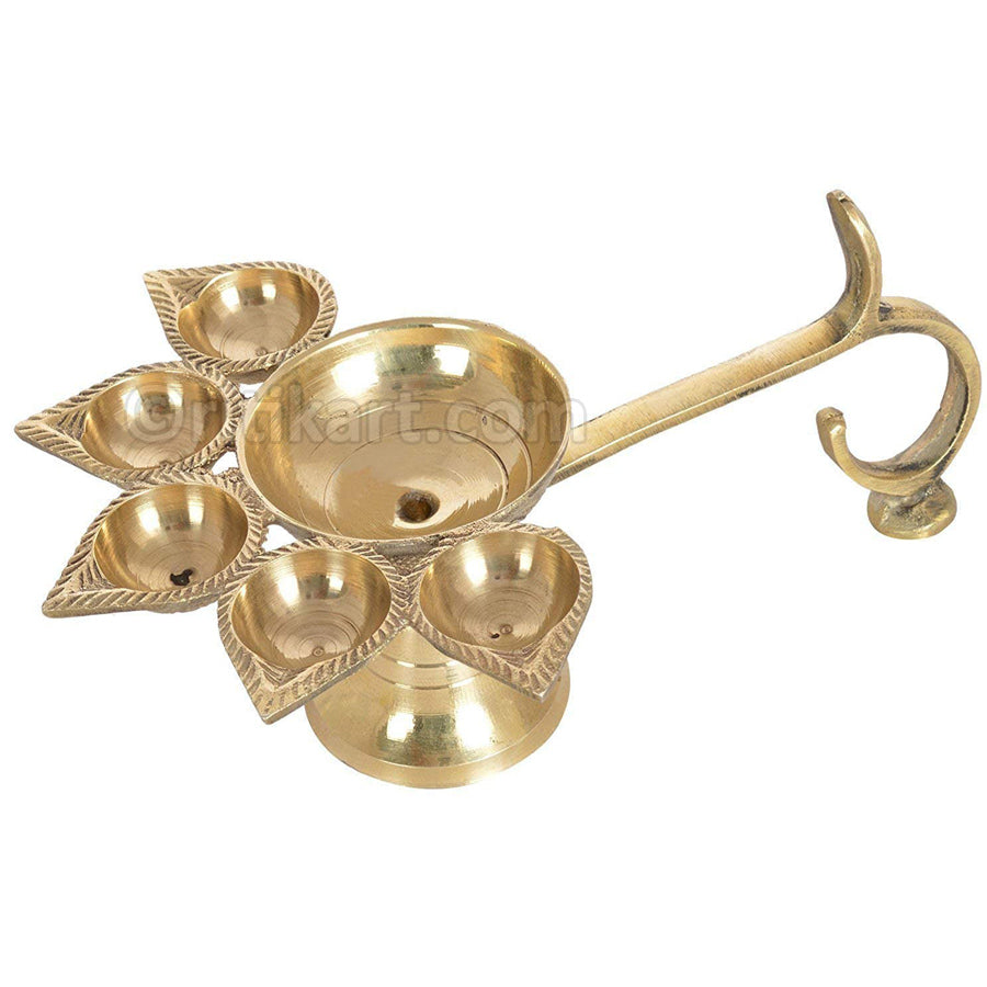Online Buy Finishing Handmade Balakati Brass Pancharati Deep-ritikart
