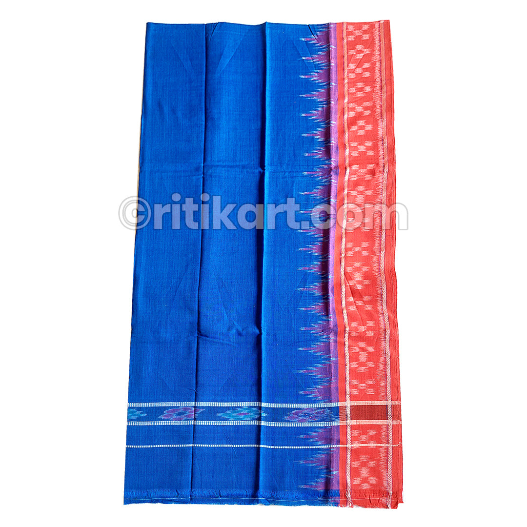 Blue colour Odisha Handloom Cotton Towel-Brought to you by Ritikart