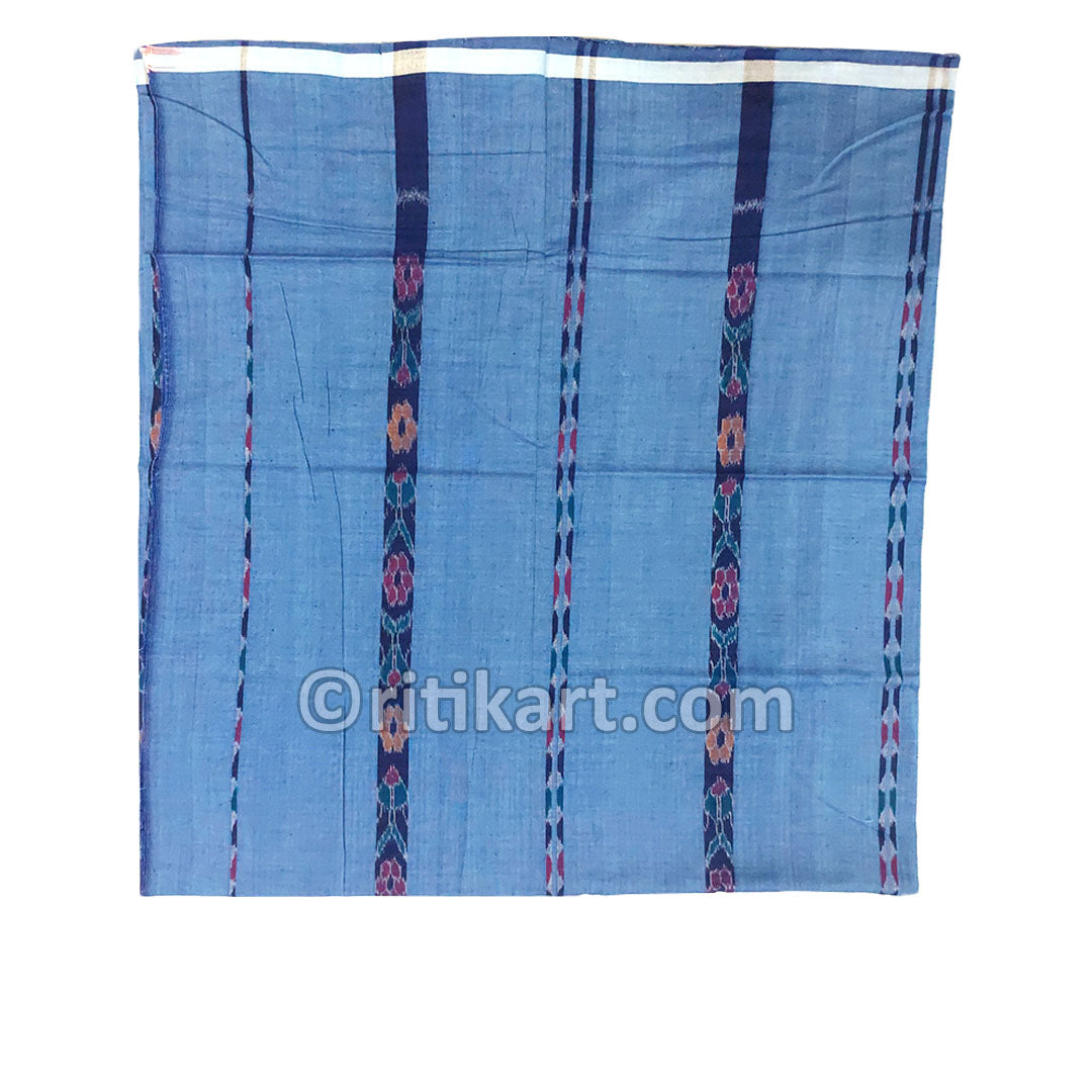 Buy Sambalpuri Cotton Sky Blue Color Lungi- Handloom Products