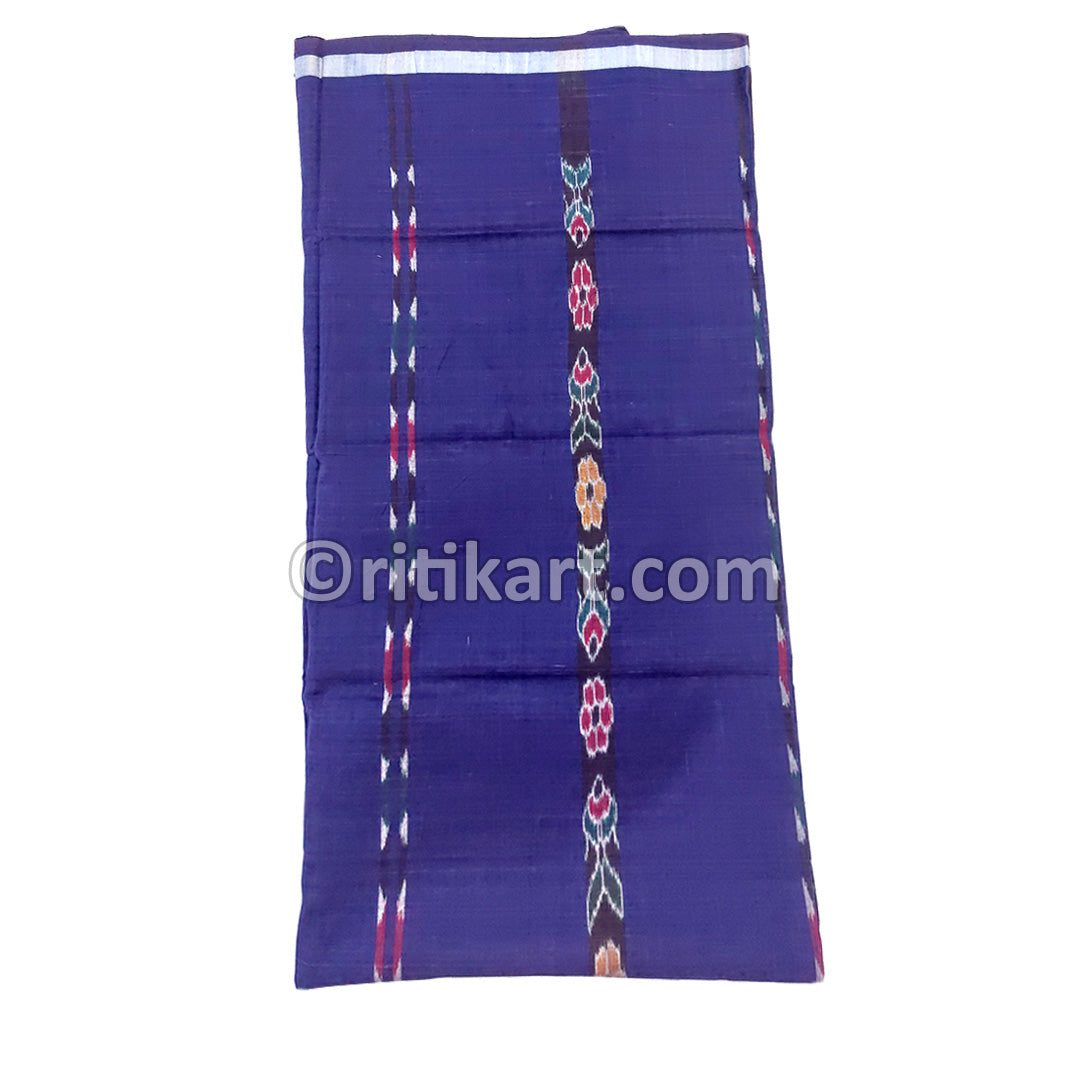 Buy Sambalpuri Cotton Deep Blue Color Lungi- Handloom Products